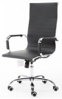 China PU Leather Upholstery Padded Armrests Ergonomic Gaming Desk Chair 350mm Chrome Base 100mm Pneumatic Lift 200 Lbs / 90kg Capacity Chrome Frame for sale