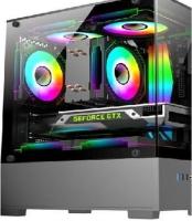 China Computer Case Supports MicroATX/MiniITX Motherboards Bottom HDD + Power Compartment For SSD Dual Storage 5-speed Fan With 3D Air Duct Design for sale