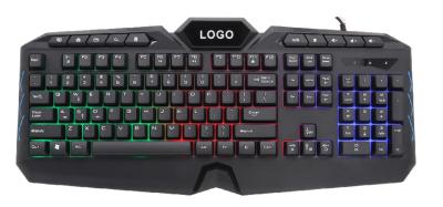 China 104 10 Keys ETEK Keyboard with Rainbow Backlight Carbon Film Technology and Simple Light Effect Control Lightweight at 658g for sale