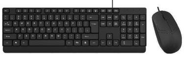 China 104-key Wired Multimedia Keyboard Black Waterproof HIPS Plastic USB Plug-and-play Customizable Logo Printing. Mouse 1200DPI ABS Shell for sale