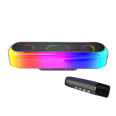 China 10W RMS Power 52mm Speaker 1500mAh Battery Supports Bluetooth TF Card up To 32GB FM Radio Colorful LED Lights for sale