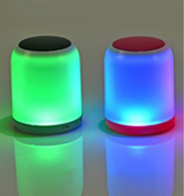 China Compact Bluetooth Speaker With Colorful Lights 100Hz-18kHz Frequency Response Supports Bluetooth TF up To 32GB FM 52mm Driver for sale