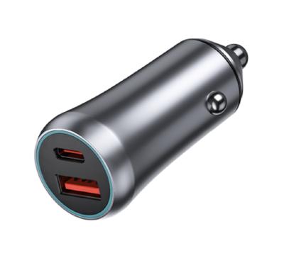 China 48W Dual-Port USB-C Car Charger, 12-24V DC Input ABS+PC Fireproof for sale