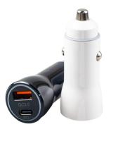 China 48W Dual-Port USB-C Car Charger,12-24V DC Input ABS+PC Fireproof for sale