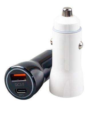 China 48W Dual-Port USB-C Car Charger,12-24V DC Input ABS+PC Fireproof for sale