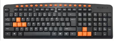 China Wired Multimedia Keyboard Waterproof Plug-and-play USB Connectivity 16 Customizable Shortcut Keys Lightweight Build for sale