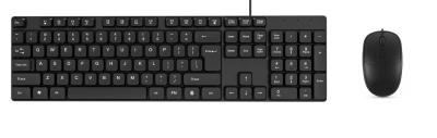 China Waterproof 104-Key Wired Keyboard Mouse Combo USB Plug-Play HIPS Material Multimedia Keys For Office for sale