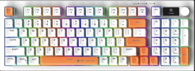 China Detachable Wired Keyboard With Iron Plate + ABS Structure Silver Film Supports White / RGB Light Switching for sale
