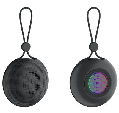 China Portable Bluetooth 5.3 Speaker With IPX4 Waterproofing RGB Lights Hanging Rope Design 52mm Driver 5W Output Type-C Charging for sale