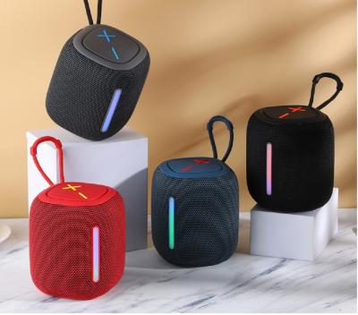 China Portable IPX4 Waterproof Bluetooth Speaker 1500mAh Battery RGB Lights Hanging Strap AUX/TF/FM/USB Playback for sale