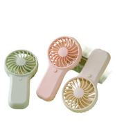 China Portable AA Battery Handheld Fan 2W Power 3V Voltage Single-speed Mode Includes Lanyard White Green Pink for sale