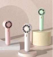China ABS Materials 3-Speed Type-C Rechargeable Mini Fan 6H Runtime 1200mAh Battery White Green Pink for sale