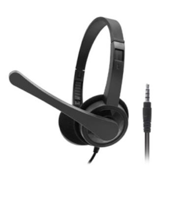 China Wired Headphones High Sensitivity Stereo Headset With Microphone 3.5mm Wired Stereo Headset With Omnidirectional Mic for sale