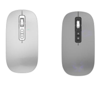 China 2.4G Wireless And Bluetooth AI Mouse Offers Adjustable DPI Settings 800/1200/1600 Transparent Silver Grey for sale