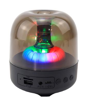 China ETEK Bluetooth 5.3 Speaker 5W 52MM Driver 500mAh Battery ABS+PC Material RGB Light AUX/TF/FM/USB Playback & calling black for sale