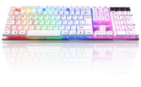 China ETEK Wired LED Game Keyboard ABS Body Measures 435*130*30mm At 420g Laser Engraved Keys Metal Option for sale