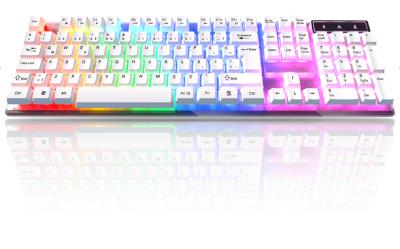 China ETEK Wired LED Game Keyboard ABS Body Measures 435*130*30mm At 420g Laser Engraved Keys Metal Option for sale