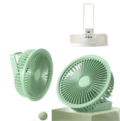 China 3-speed Silent Fan For Desktop Standing Or Hanging 1200mAh Battery Type-C Fast Charging With 2-3 Hours Of Runtime White Green for sale