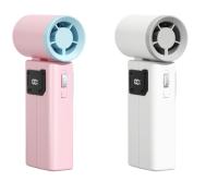China ETEK 3600mAh high-capacity fan with 6.5W power, 100-speed + turbo mode, ABS+PC dual-color body(White/Pink). for sale