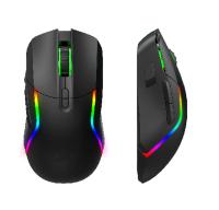 China This 2.4G wireless+Bluetooth RGB Gaming mouse with 8 buttons,1200-3200DPI adjustment,3.7V/600mA battery for sale