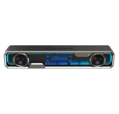 China 6W Dual Driver Soundbar With USB Charging & Cloth Covering 35Hz-16KHz Frequency Response >36dB SNR Powered By DC 5V for sale