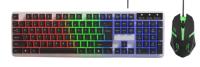 China Wired Gaming Keyboard and Mouse Combo Rainbow Carbon Film Design for sale