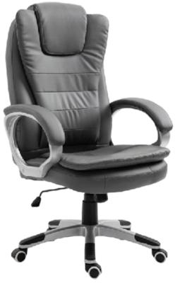 China Ergonomic Office Chair Grey PU 70x65x115-125cm with 100mm Gas Lift for sale