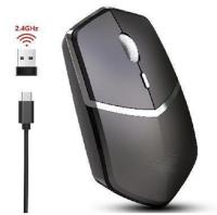 China 2.4G Wireless Rechargeable Mouse with 500mAh Battery, Win7/8/10/XP/Vista/iOS Compatible in Black/Grey for sale