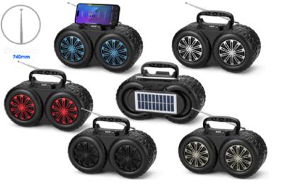 China 20W Solar Bluetooth Speaker,USB/TF/FM/BT/TWS, 1W Glass Panel, JL 5.3, 1200mAh, Metal Mesh, ABS, Stereo for sale