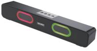 China 10W Multi-Function Portable Bluetooth Speaker, TF/USB/FM/AUX, Hands-Free Call, Dual Diaphragm with Light, 1200mAh, Black for sale