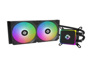 China ETEK 240mm A-RGB CPU Liquid Cooler,265W, Square Water Block, PWM Fans, LGA1700/AM5 Compatible for sale
