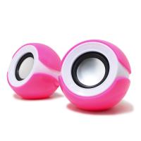 China Compact USB Desktop Speaker with 32-Magnet Drivers and Plug-and-Play USB 5V Power in Blue and Pink for sale
