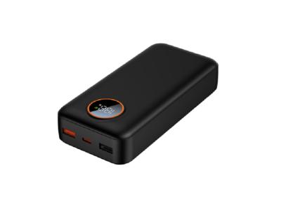 China 20000mAh PD 22.5W Power Bank, Dual Grade-A Polymer Cells, USB-C & USB-A Outputs, LED Indicator, Black/White, 147*68*31mm for sale