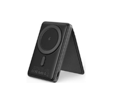 China 3-in-1 Magnetic Wireless Power Bank 5000mAh ,15W MagSafe-Compatible, 22.5W PD/QC Output, Built-in Phone Stand, Multi-Color Options for sale