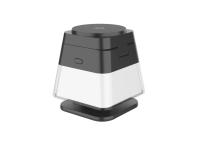 China Foldable 3-in-1 Wireless Charging Station,for phone,watch,earbuds,15W Fast Charge, RGB Light, Plastic+PC, Black/White for sale