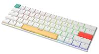 China 61-Key RGB Mechanical Keyboard,26KRO, Wired, Colorful Keycaps (White Base + Red/Yellow/Green) for sale