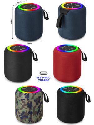 China Portable Bluetooth Speaker,25W Stereo, 2400mAh, LED Marquee, TWS, FM/USB/TF, ABS+Cloth for sale
