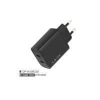 China 35W Dual USB-C PD Charger,Mobile phone charger,US Plug, Black/White for sale