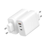 China 120W GaN Fast Charger,Dual 100W USB-C PD Output, USB-A QC, 100-240V Travel Adapter,White/Black for sale