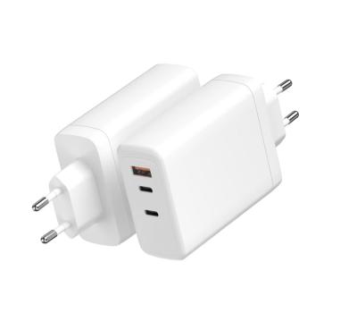 China 120W GaN Fast Charger,Dual 100W USB-C PD Output, USB-A QC, 100-240V Travel Adapter,White/Black for sale
