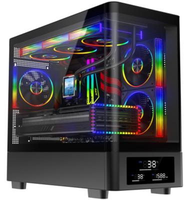China Curved Glass PC Case,Temp Display, 420mm VGA Support, 360mm Water Cooling for sale