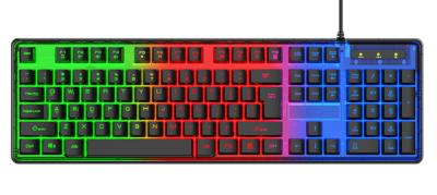 China Wired Gaming Keyboard,3-Color Backlit, 19-Key Anti-Ghosting, Laser Etched for sale
