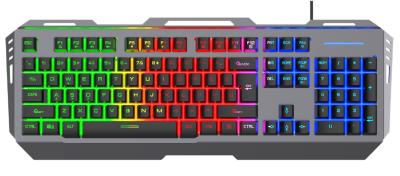 China Aluminum Alloy Wired Gaming Keyboard with 19-Key Rollover, Customizable 3-Zone RGB Backlit for sale