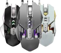 China 3200 DPI Ergonomic Gaming Mouse with Turbo Cooling Fan, Customizable RGB, 7 Programmable Buttons, 1.5m Braided USB,black,white,gun for sale