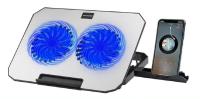 China Dual 14cm Laptop Cooling Pad,1200RPM, 3.4W, Quiet Airflow, Black for sale