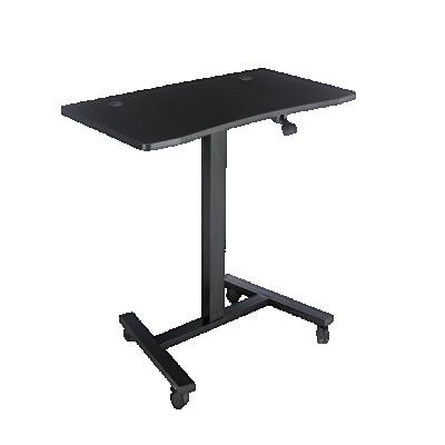 China Height-Adjustable Standing Desk w/ Carbon Fiber Top, Pneumatic Lift, Steel Base for sale