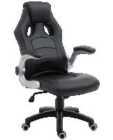 China Executive Office Chair w/ Flip-up Armrests, Tilt Mechanism, PU Castors & 100mm Gas Lift for sale
