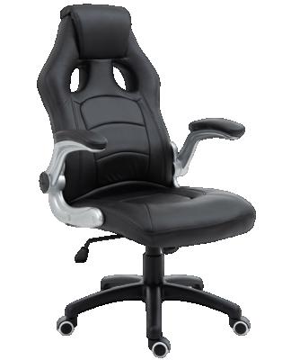 China Executive Office Chair w/ Flip-up Armrests, Tilt Mechanism, PU Castors & 100mm Gas Lift for sale