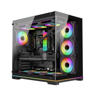 China Full-Tower ATX PC Case with Tempered Glass, 360mm Water Cooling & 380mm VGA Support for sale