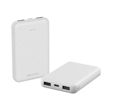 China 5000mAh Ultra-Slim Grade-A Polymer Power Bank 10W Fast Charge B/W for sale